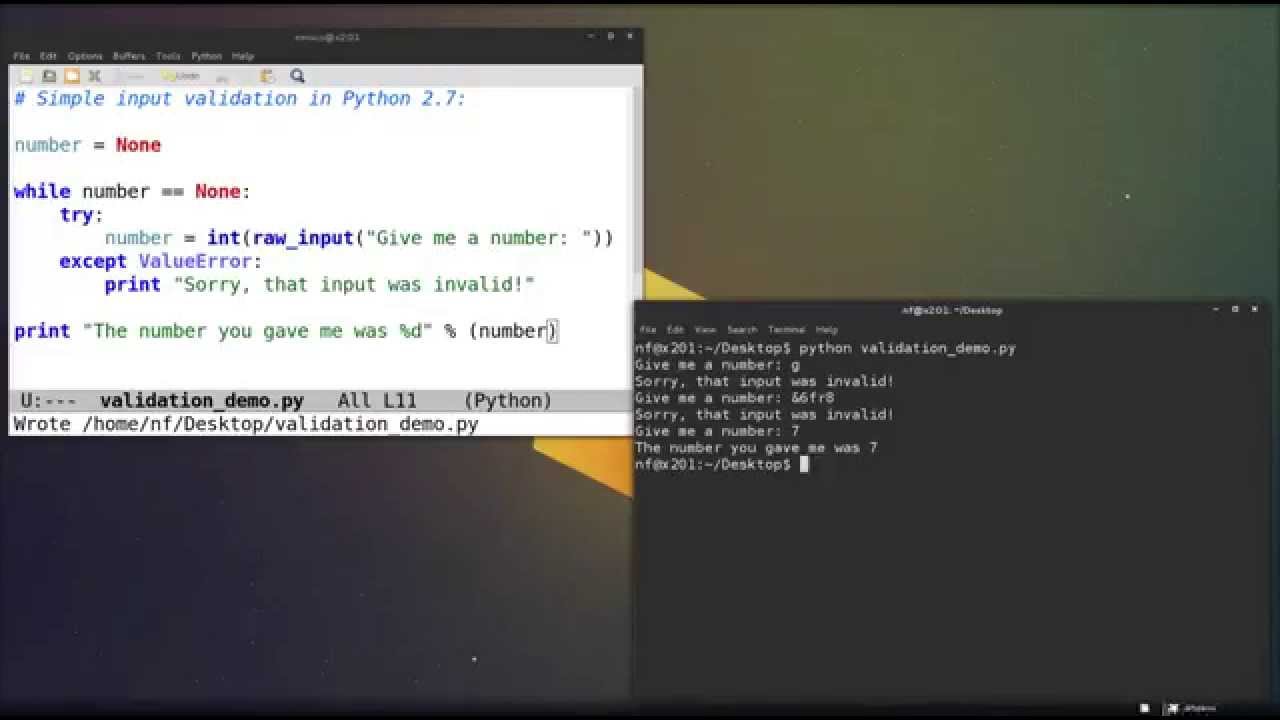 Simple Input Validation In Python 2 7 Youtube