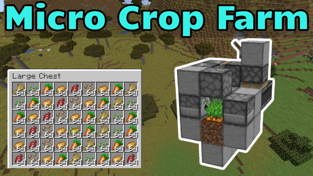 Easy Micro Crop Farm Minecraft Java Youtube