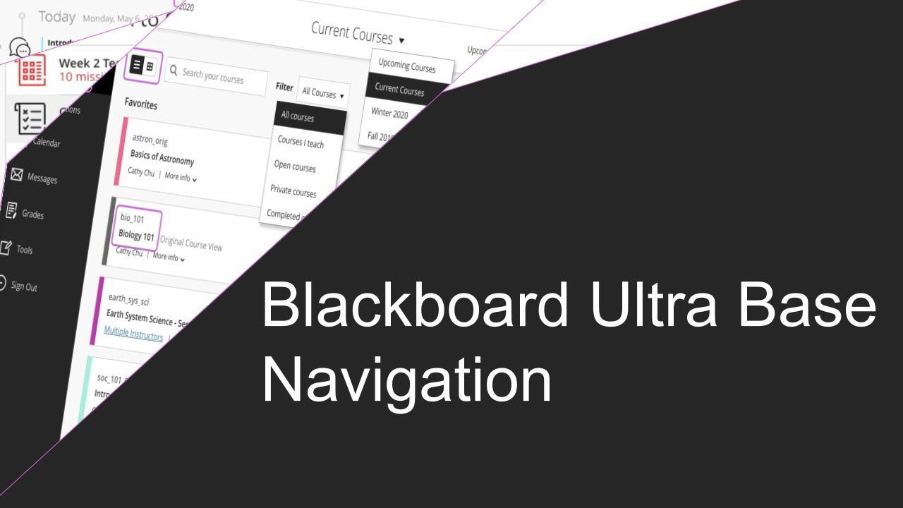 Blackboard Ultra Base Navigation Preview Youtube