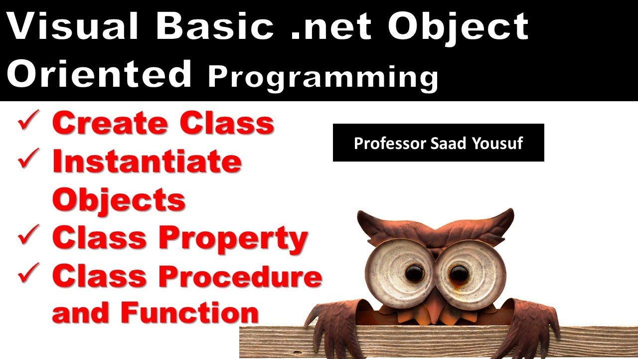 Object Oriented Programming Vb Net Creating Classes Youtube