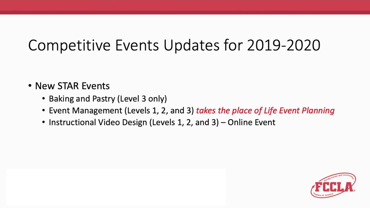 Fccla Competitive Events Changes Youtube