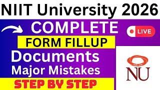 Niit University 2024 Application Form Niit University Registration 2024 ...