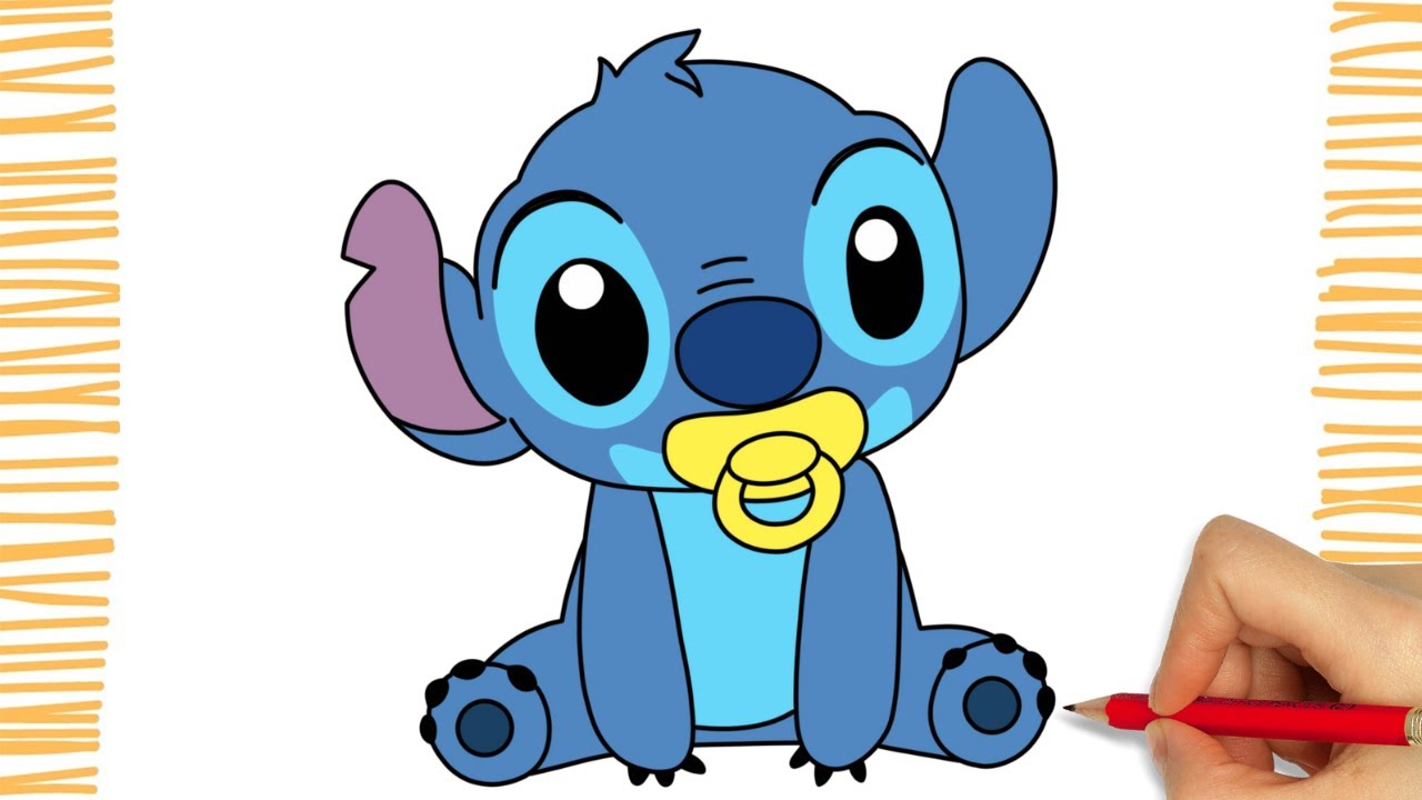 Como Desenhar O Stitch Com Chupeta I Fácil Passo A Passo Youtube