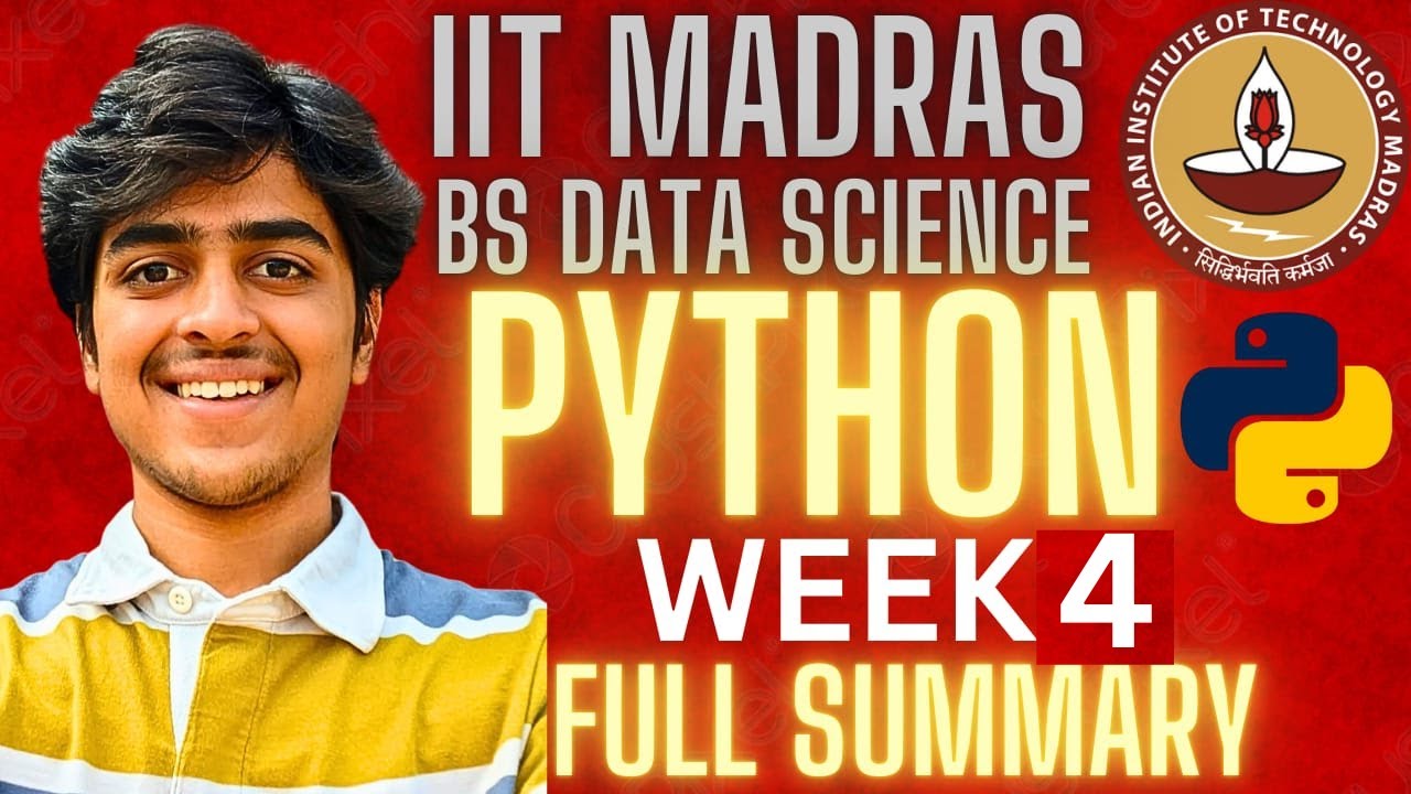 Python Week 4 All Concepts Summarized Most Important Topics