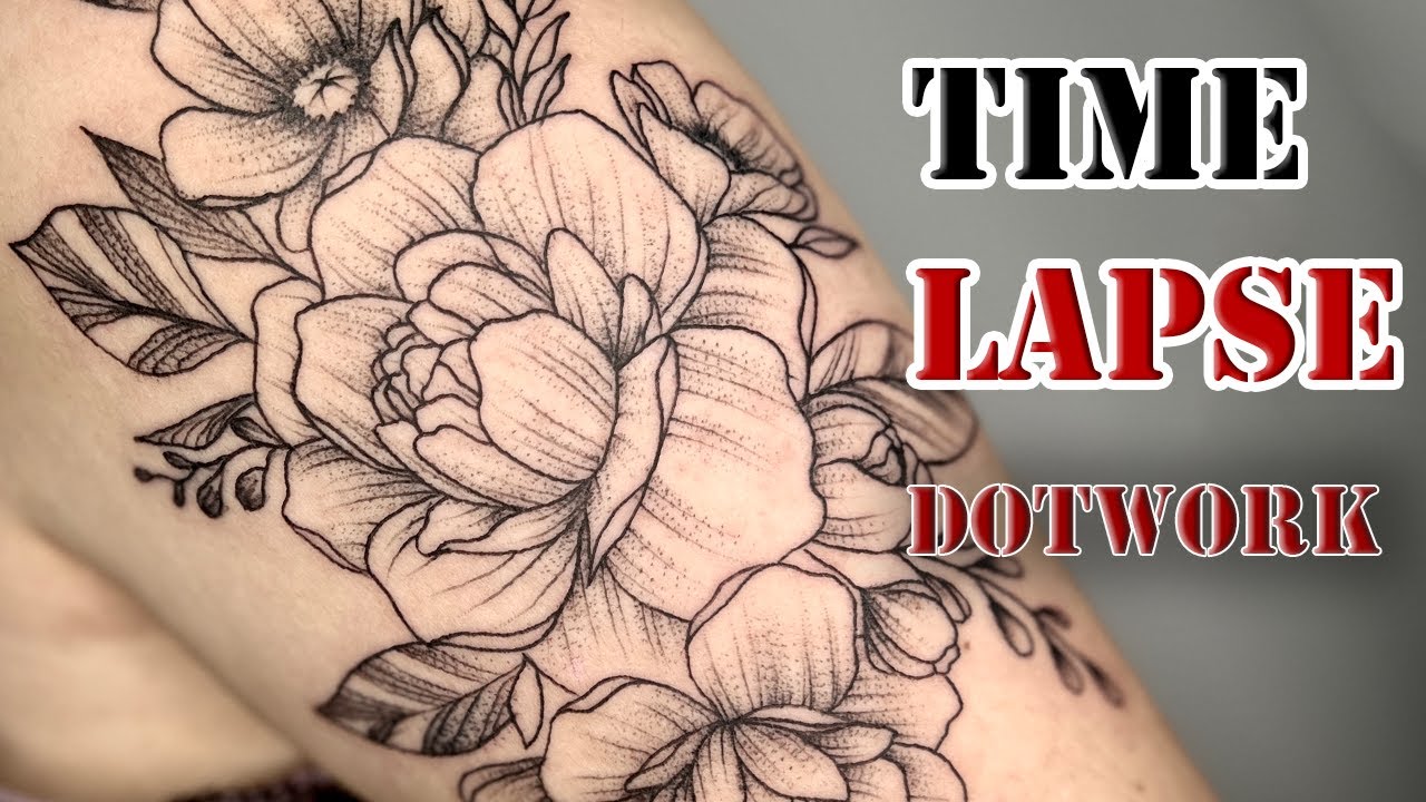 Dotwork Flower Tattoo Time Lapse Youtube