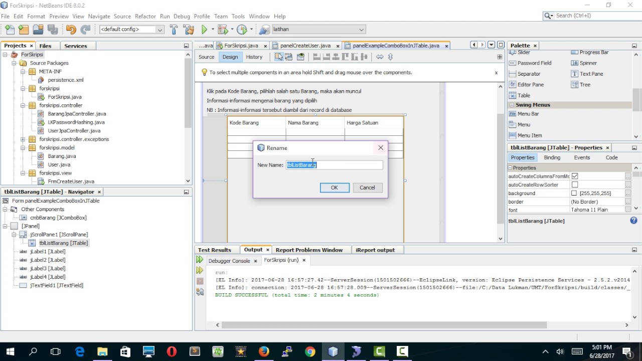 Tutorial Jcombobox Di Jtable Youtube