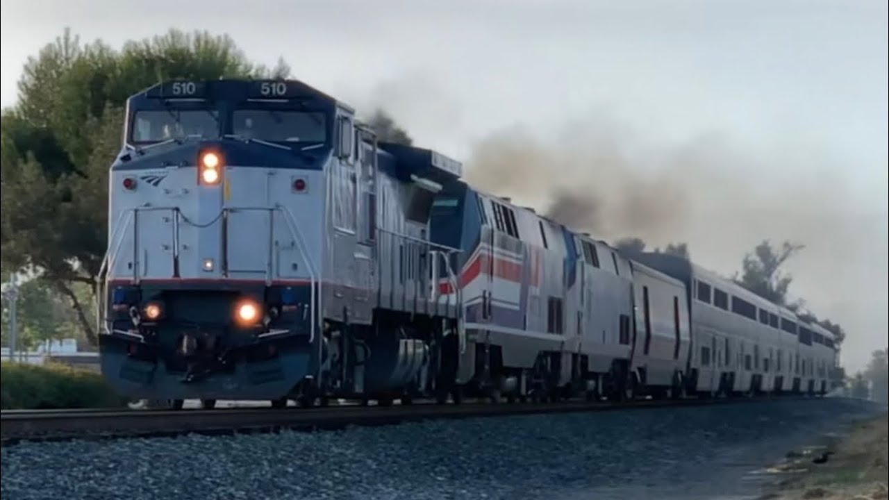 Very Rare Amtrak Dash 8 510 Leads Coast Starlight A11 Triple Header