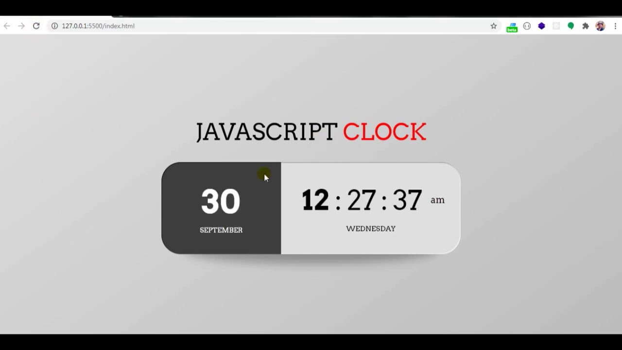 How To Create Clock In Javascript Create A Digital Clock Using Html