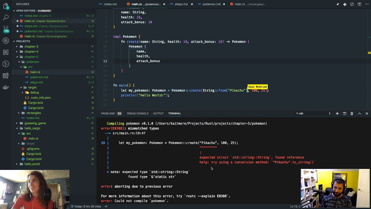 Learning Rust Structs Youtube
