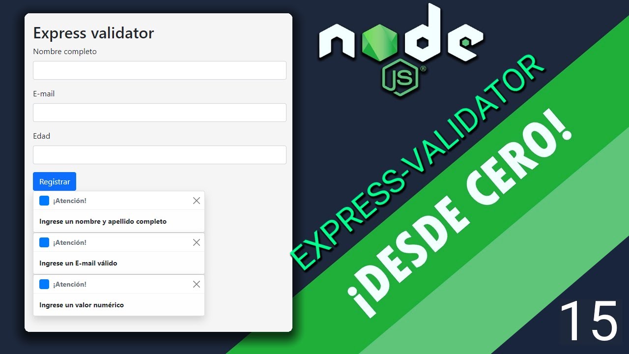 15 Express Validator Validaciones De Formulario Con Node Js Youtube