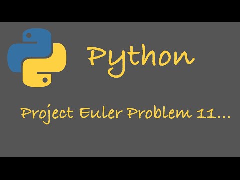 Project Euler Problem 11 Python Youtube