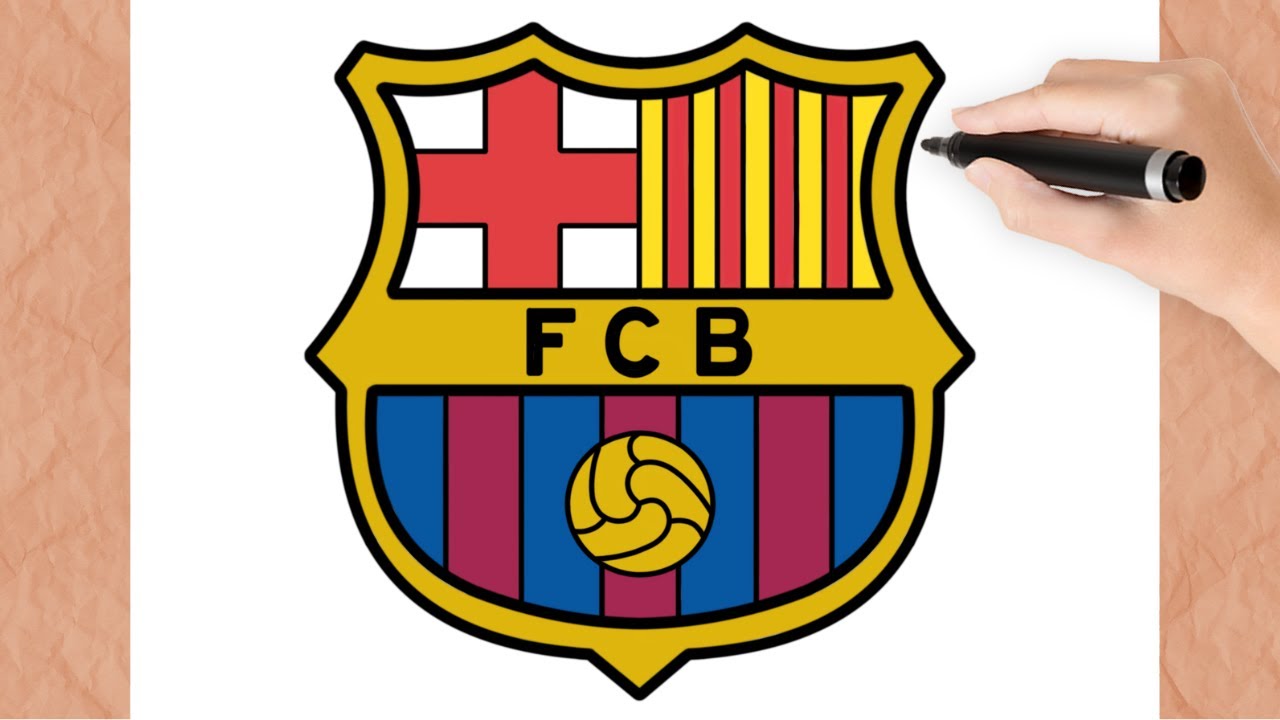 How To Draw Fc Barcelona Logo I Easy Step By Step Youtube