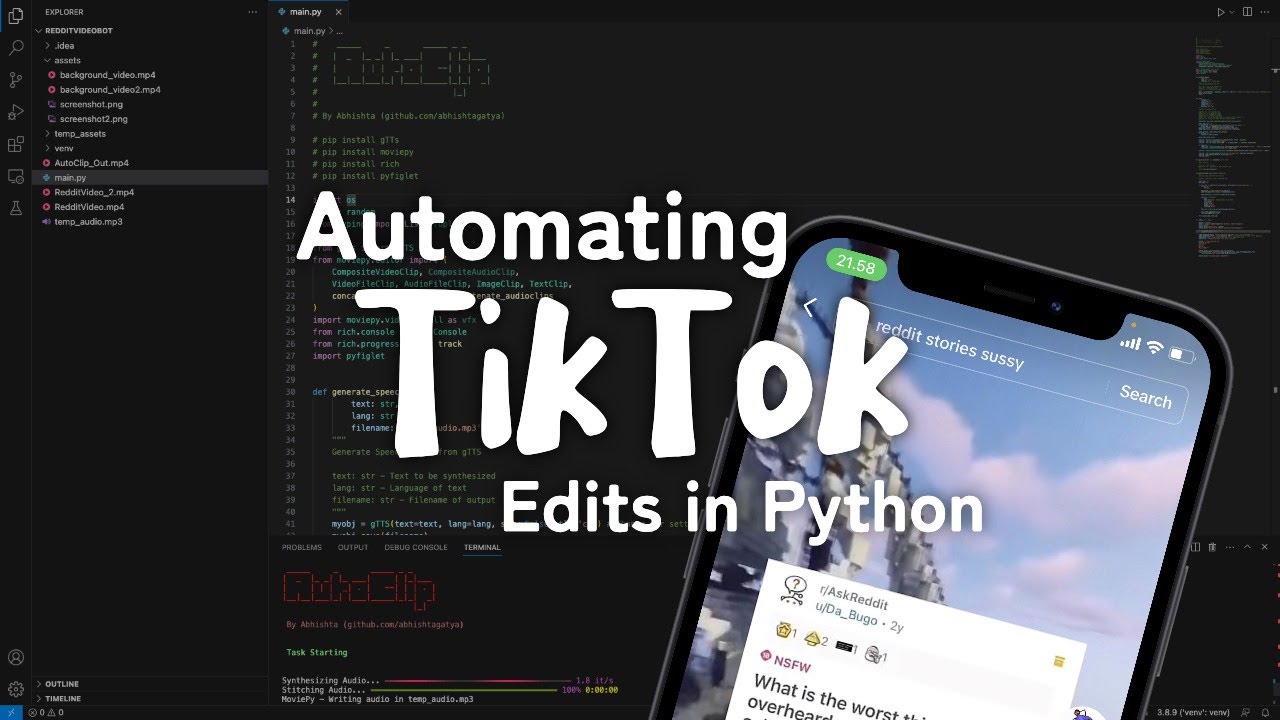 Automating Video Editing For Tiktok Using Python Youtube