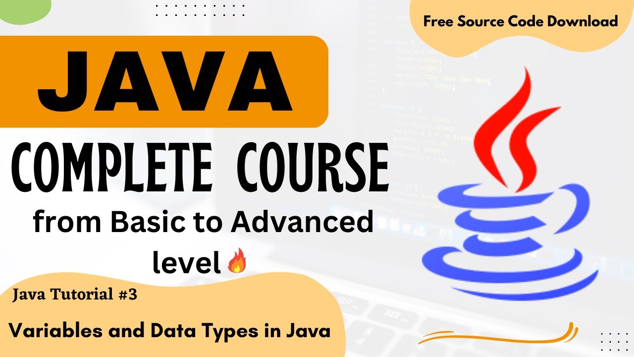 Variables And Data Types In Java Java Full Course Youtube