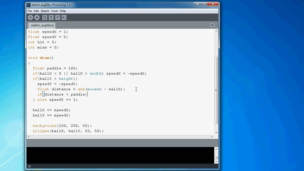 Creating A Simple Game With Processing Youtube