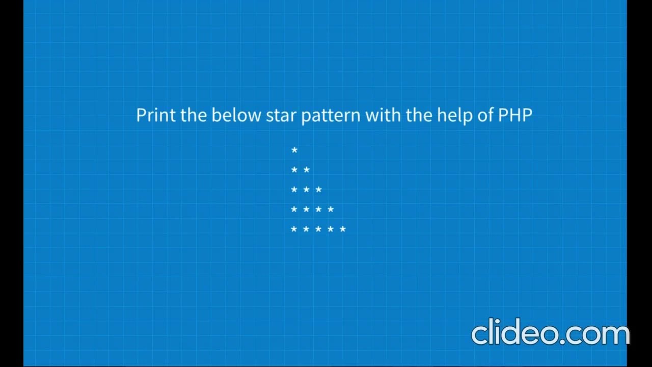 Print Star Pattern In Php Youtube