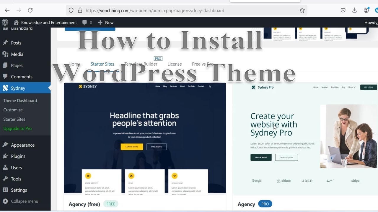 How To Install A Wordpress Theme Step By Step Guide Youtube