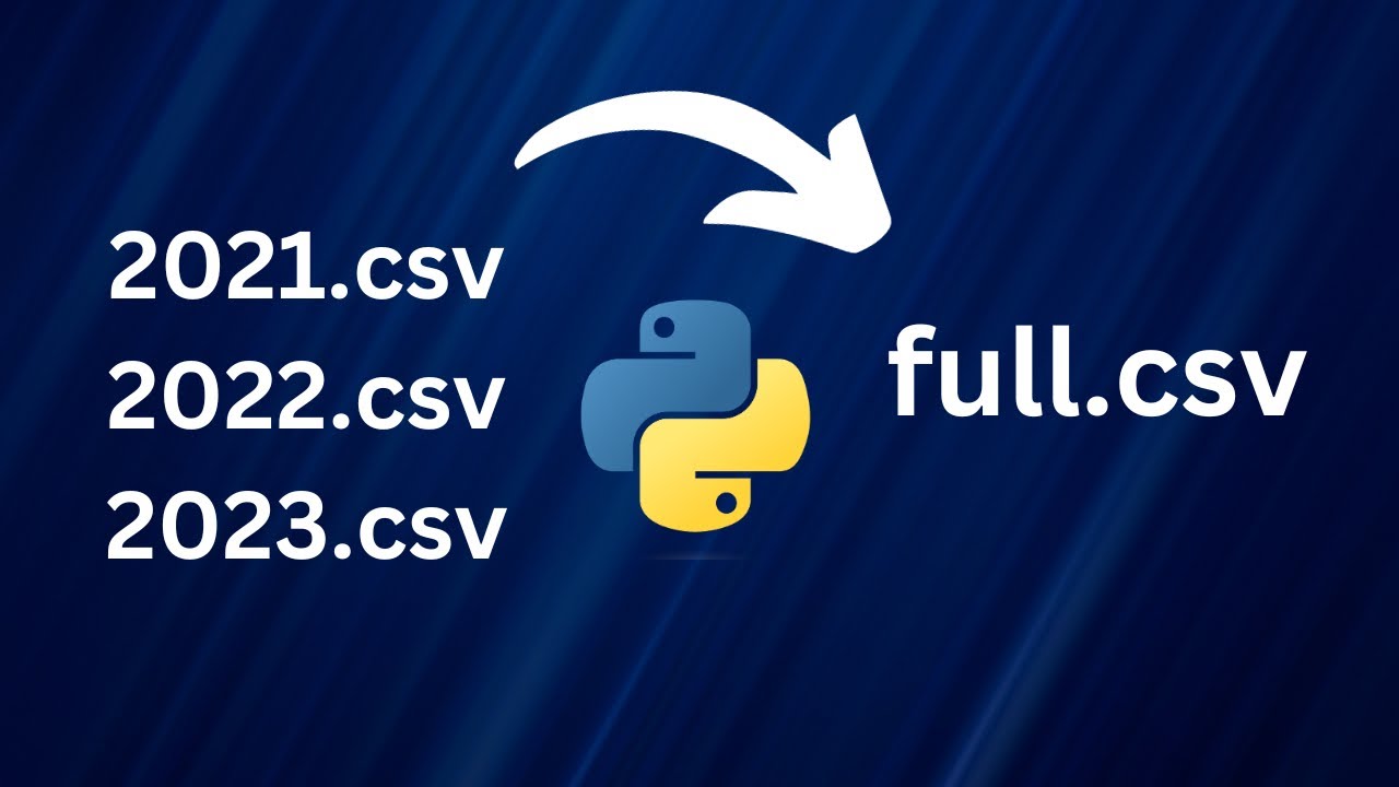 Python Combine Multiple Csv Data Into One Csv Youtube