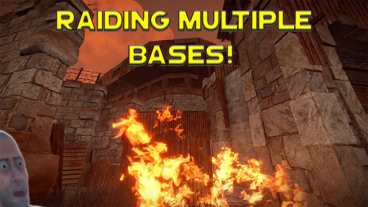 Rust Raiding Multiple Bases Youtube