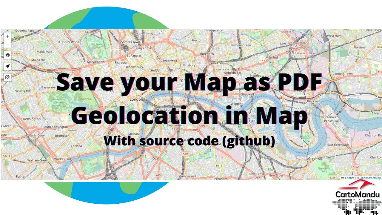 Web Mapping Leaflet Geolocation Print Map Pdf Screenshot Tutorial