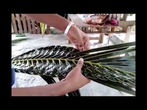 How To Weave Coconut Leaves Part 1 Youtube