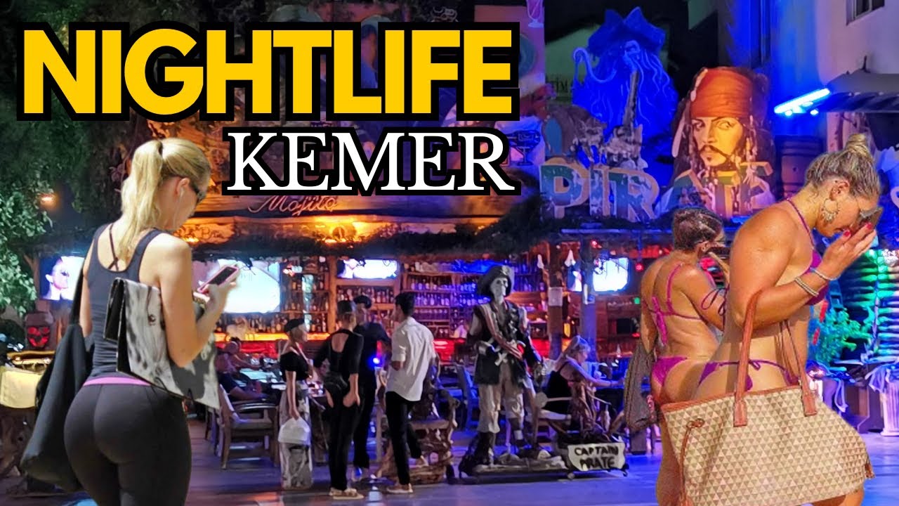 Kemer Antalya Turkey Nightlife In Shopping Street And Liman Street