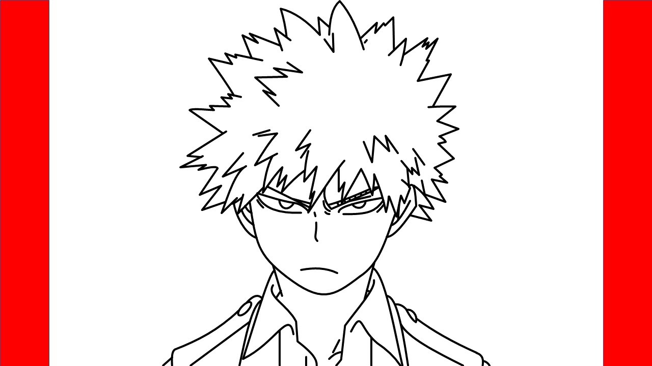 How To Draw Katsuki Bakugo From My Hero Academia Step By Step Drawing