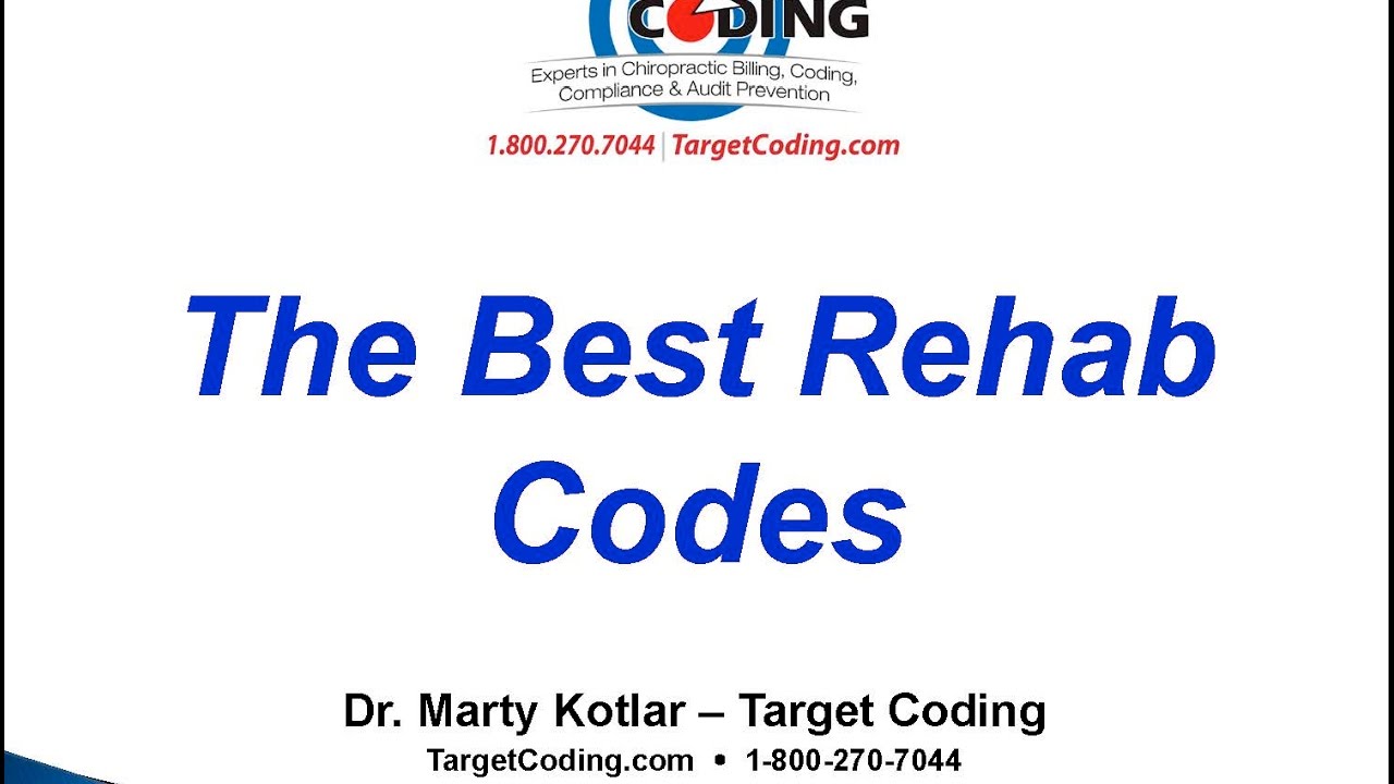 Target Coding Best Rehab Codes Youtube
