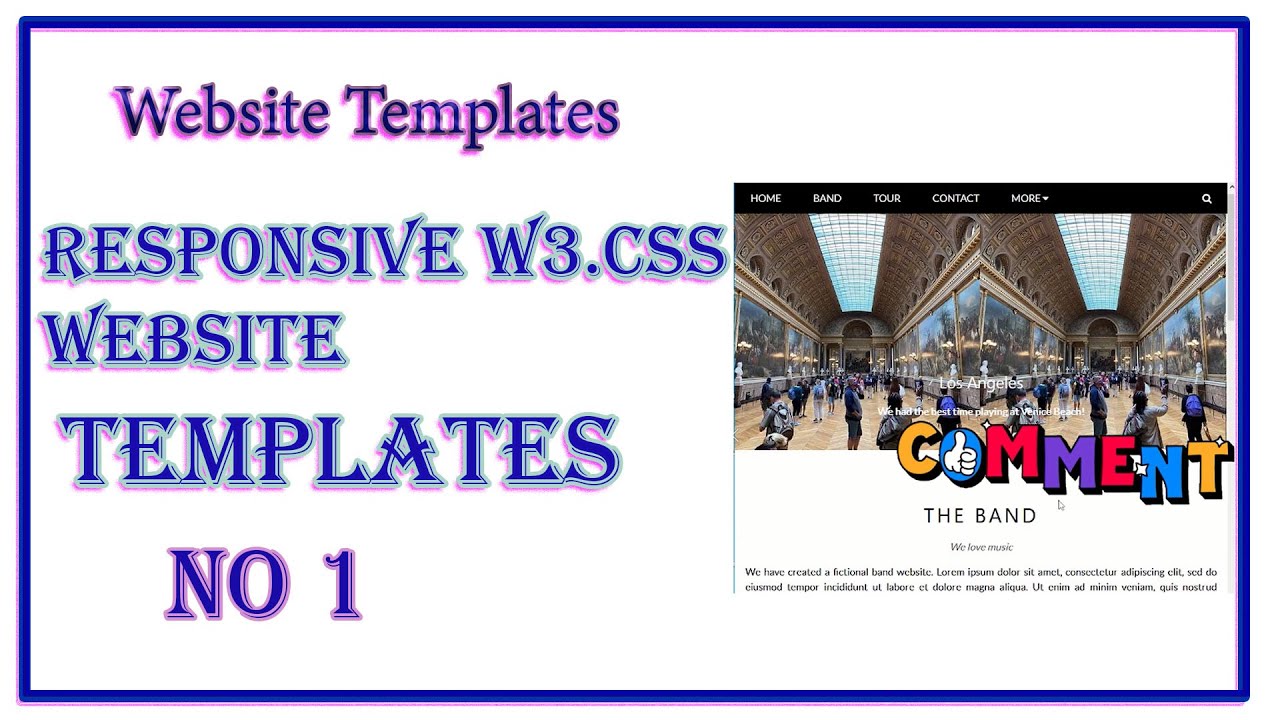 Website Templates Responsive W3 Css Youtube