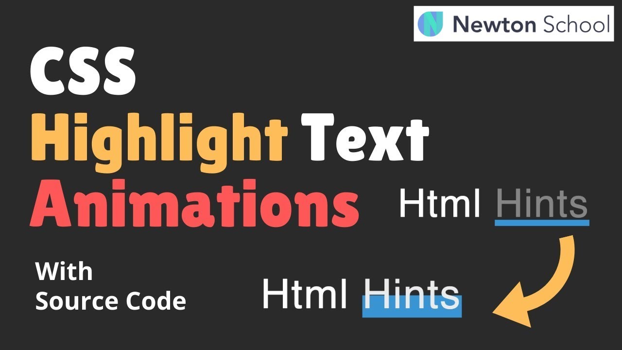 Css Highlight Text Animations With Source Code Project For