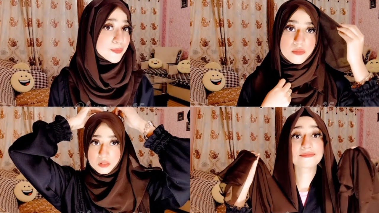 Quick Hijab Tutorial With Chiffon Georgette Scarf Hijab Tutorial