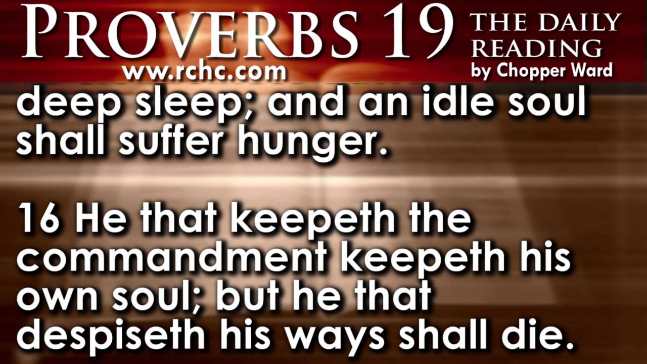 Today S Bible Study Proverbs Chapter 19