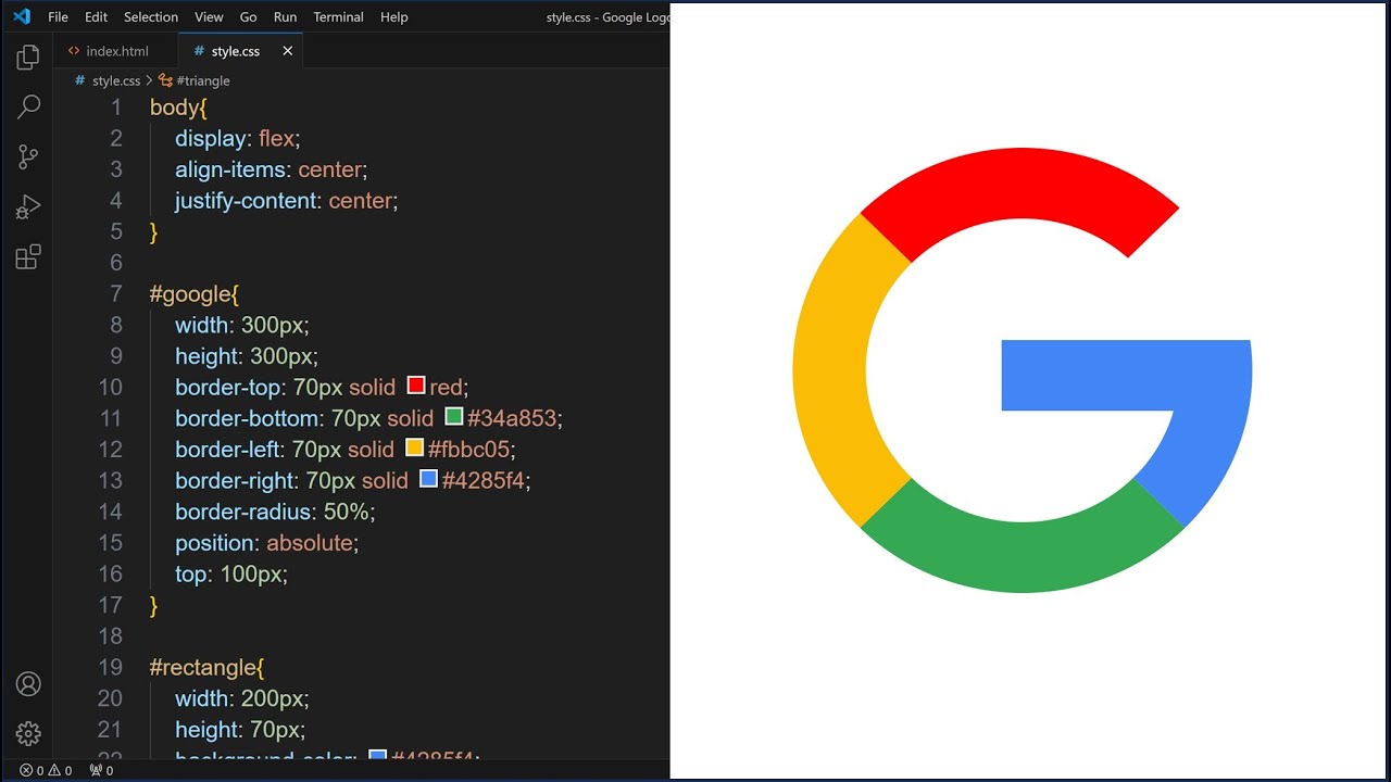 Make Google Logo Using Html Css Youtube