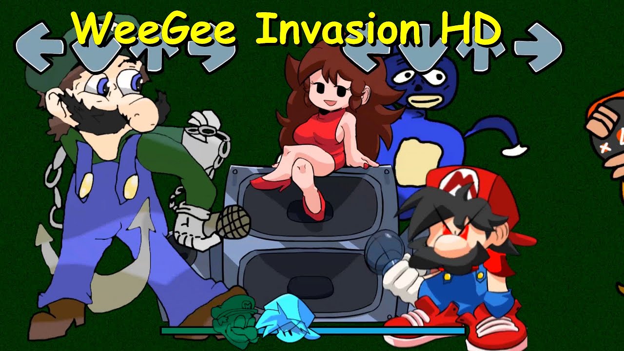 Weegee Invasion Hd Full Week Friday Night Funkin Mod Youtube
