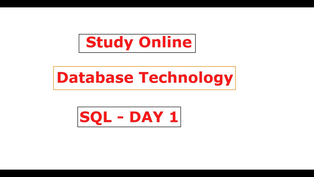 Sql Day 1 Youtube
