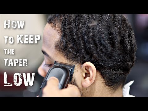 Barber Tutorial How To Do A Low Taper On 360 Waves Youtube