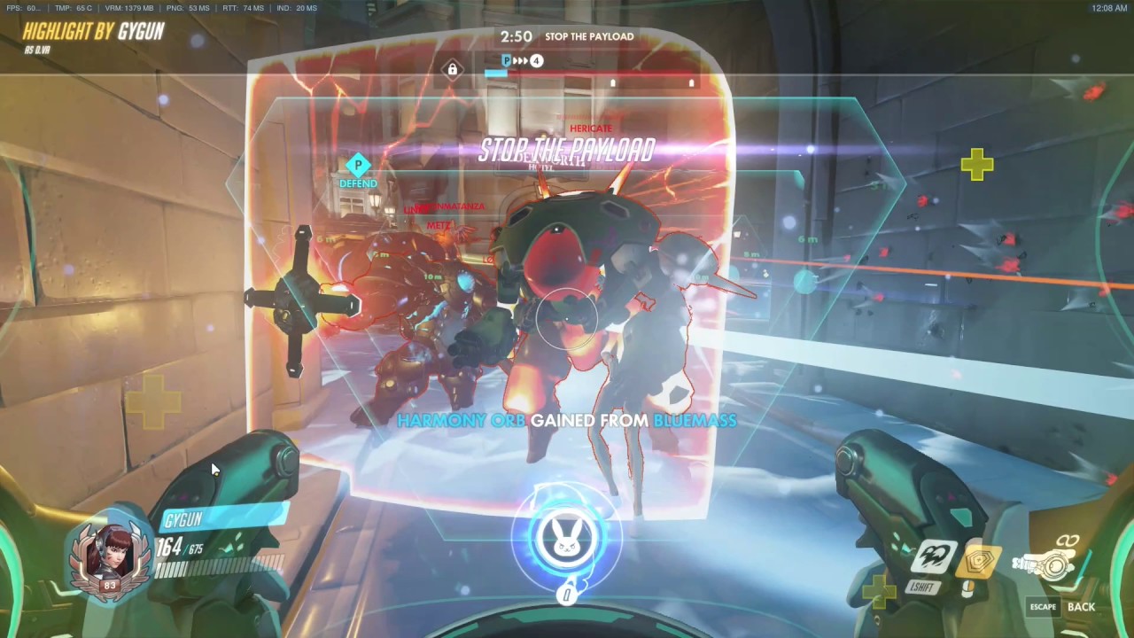 Overwatch D Va Self Destruct Quadra Kill King S Row Youtube