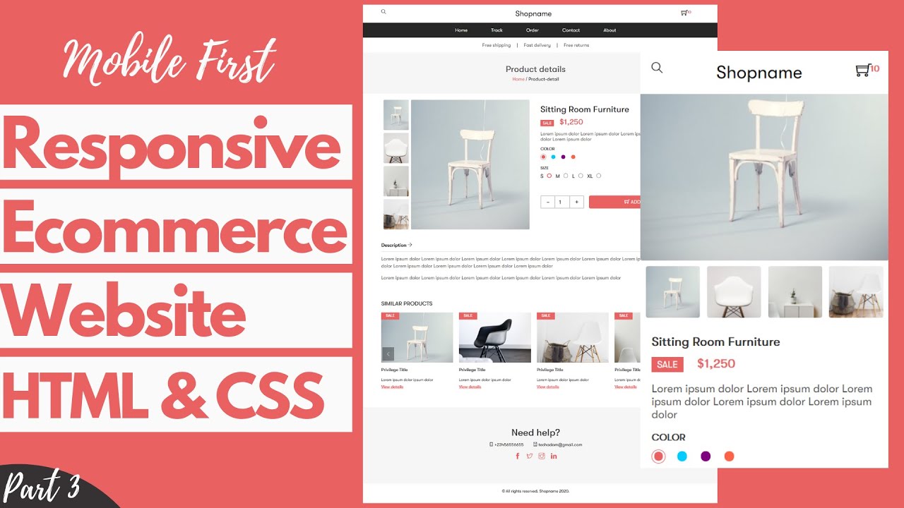 How To Make Ecommerce Website Using Html Css Mobile First Product