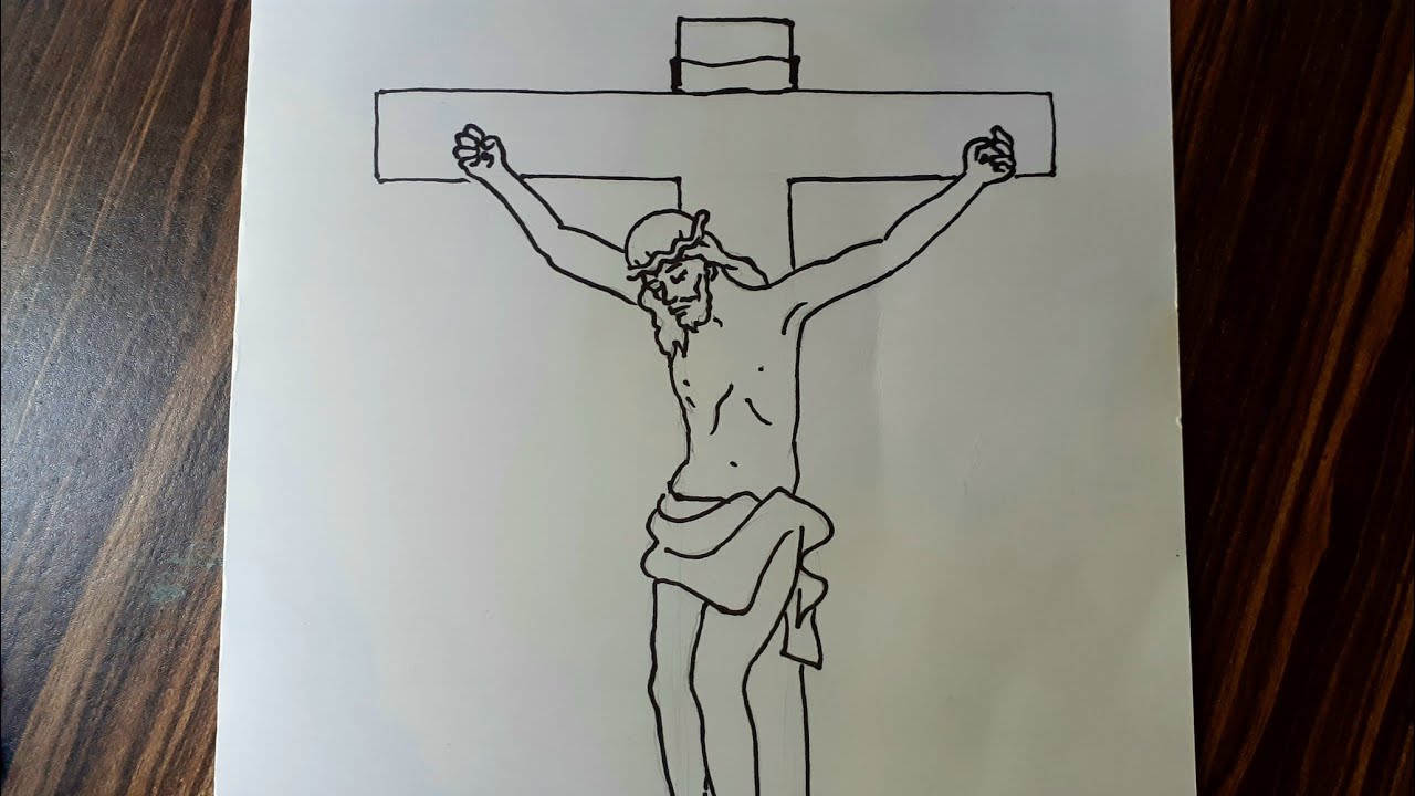 Jesus On The Cross Drawing