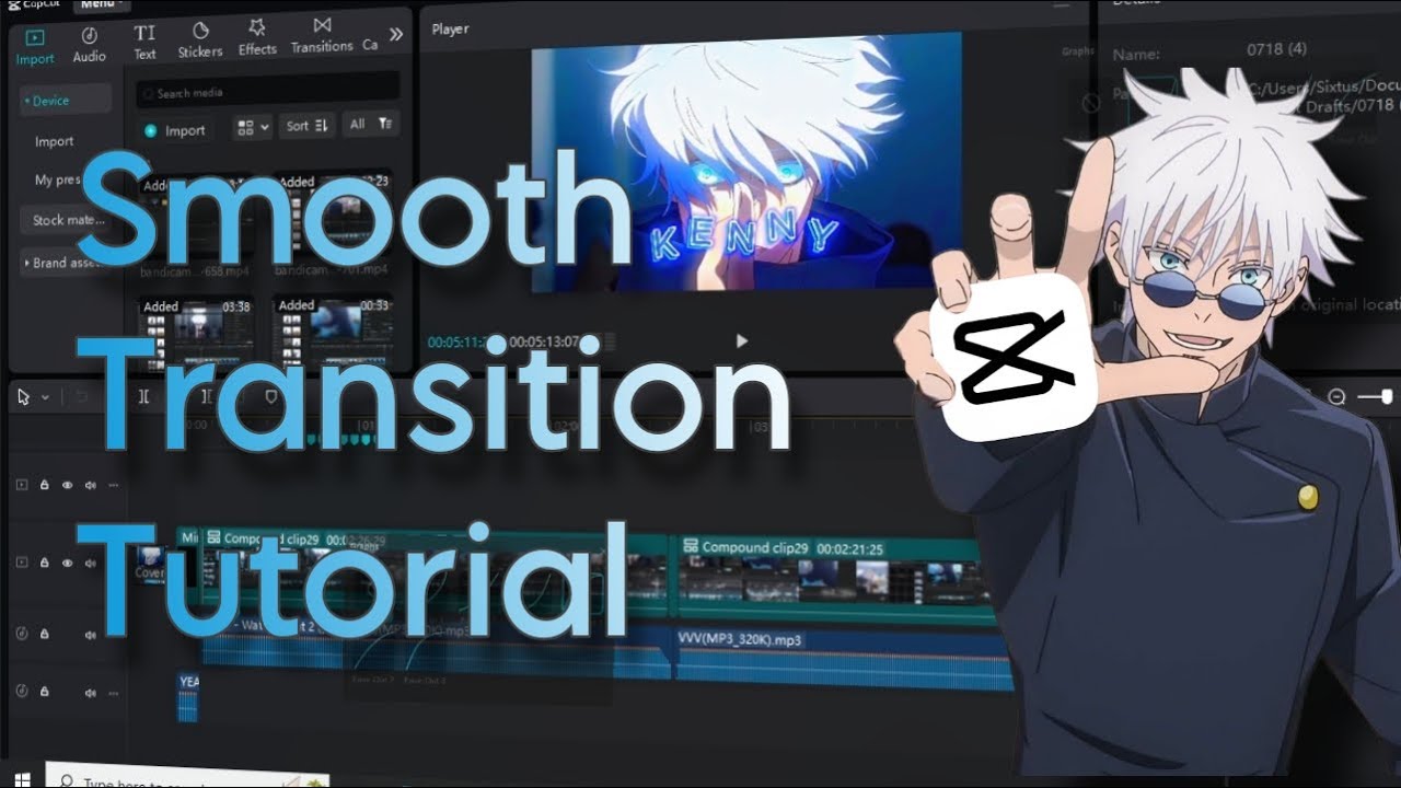 How To Make Smooth Transitions Capcut Pc Tutorial Youtube