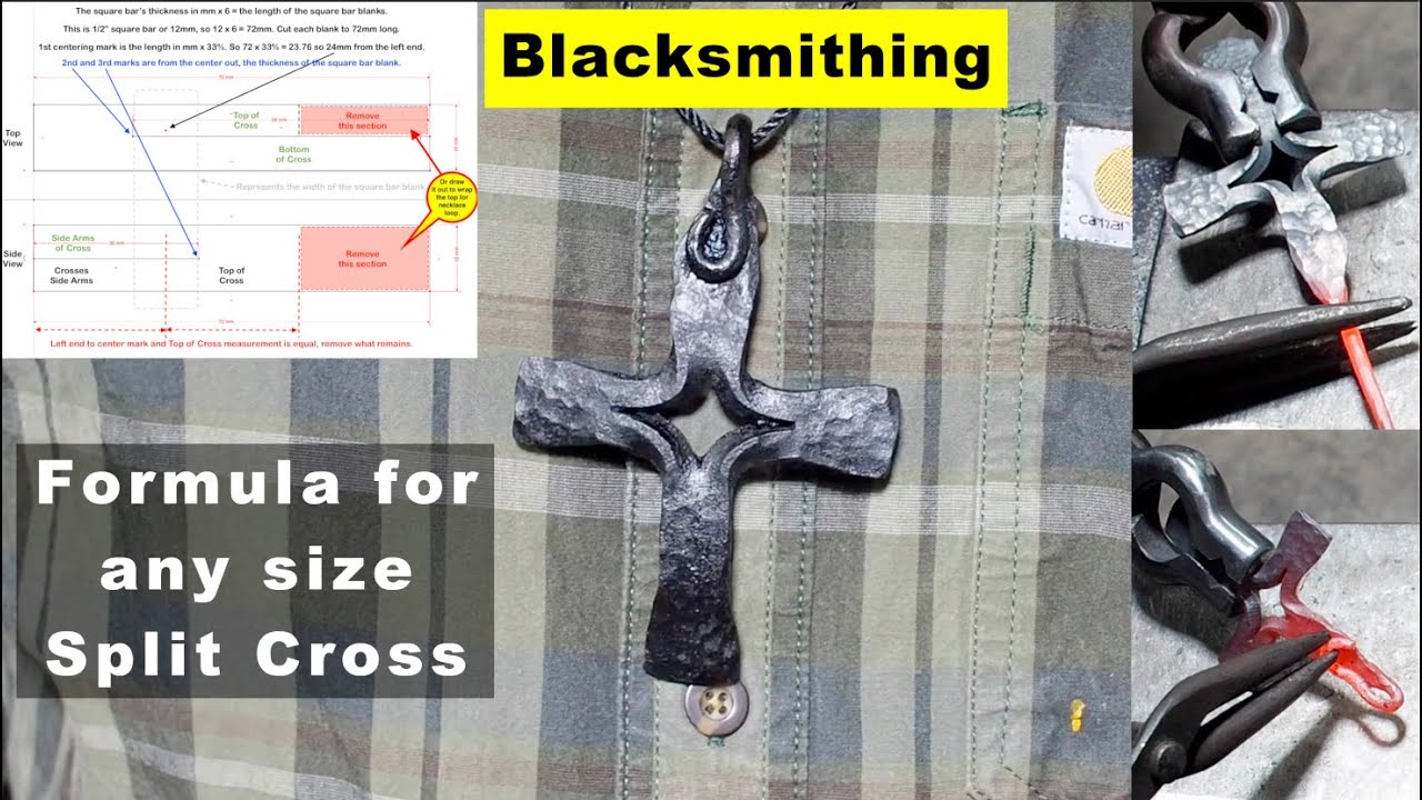 Any Size Split Cross Friedrich S Cross Blacksmithing Youtube