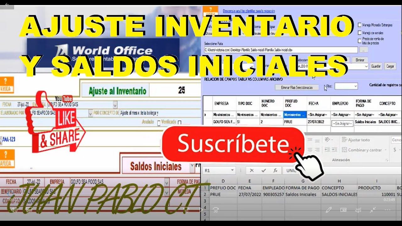 Worldoffice рџ њ Ajuste De Inventario World Office Y Saldo Inicial World