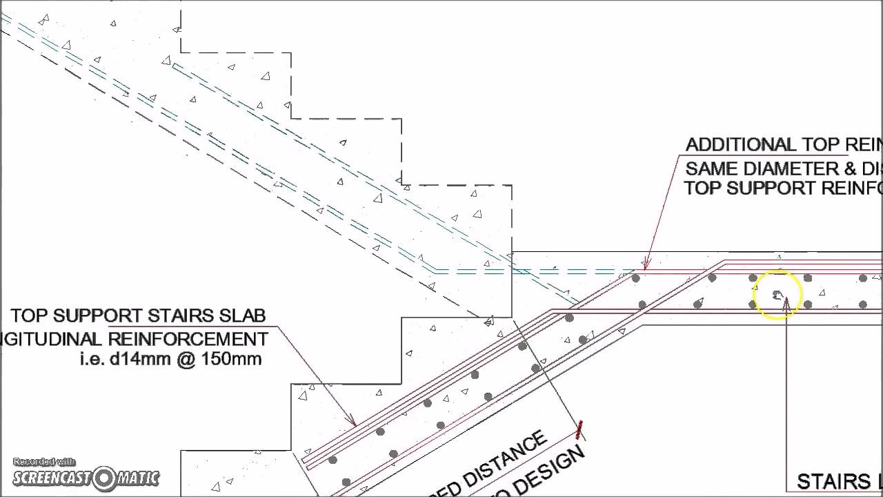 Concrete Staircase Drawing