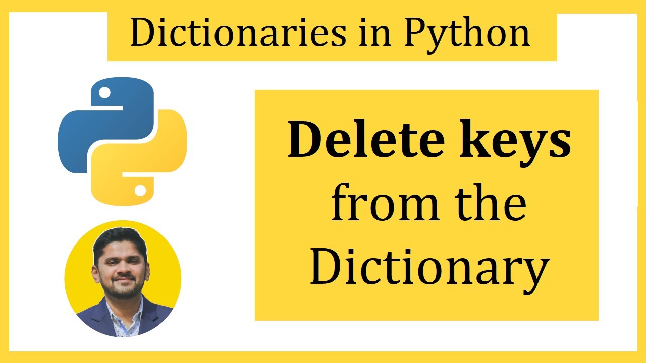 Delete Keys From The Python Dictionary Youtube