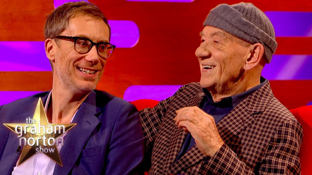 Sir Ian Mckellen Stephen Merchant Geek Out Over Working With Each