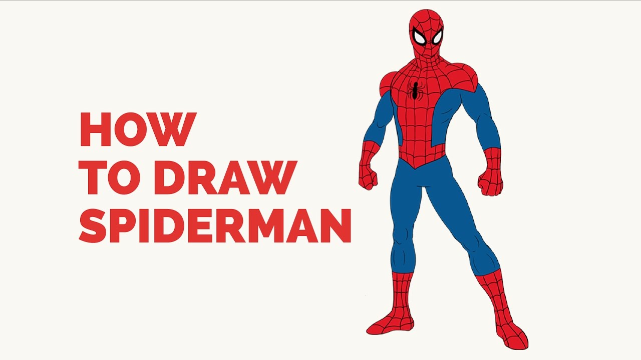 How To Draw Spiderman Easy Step By Step Drawing Tutorial Youtube