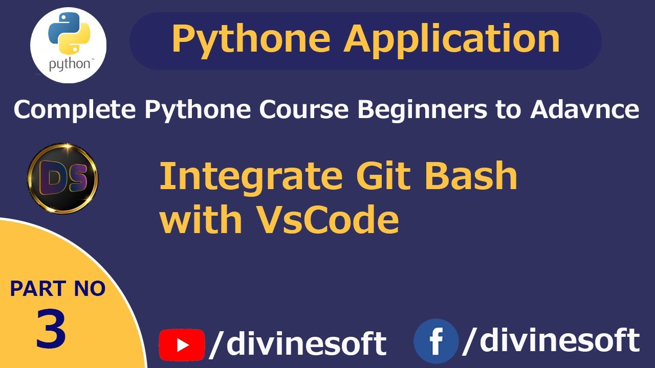 How To Integrate Git Bash With Vscode Python Tutorial 03 Basic To