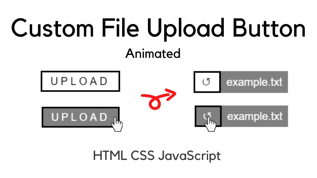 Create A Custom File Upload Button With Animation Using Html Css Js