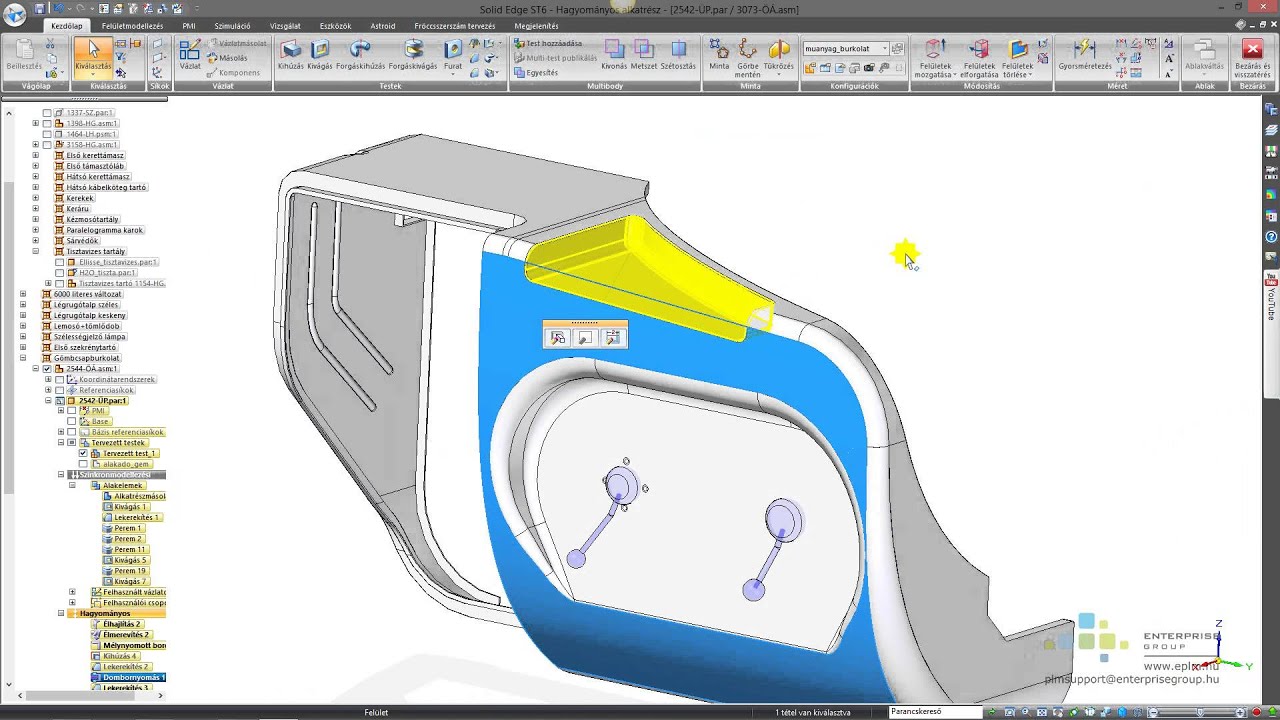 Solid Edge St6 Alkatrészmodellezés Youtube