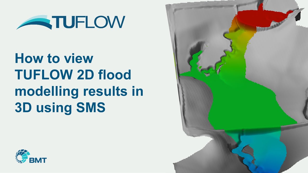 3d Visualisation Of 2d Tuflow Flood Modelling Results Using Sms Youtube